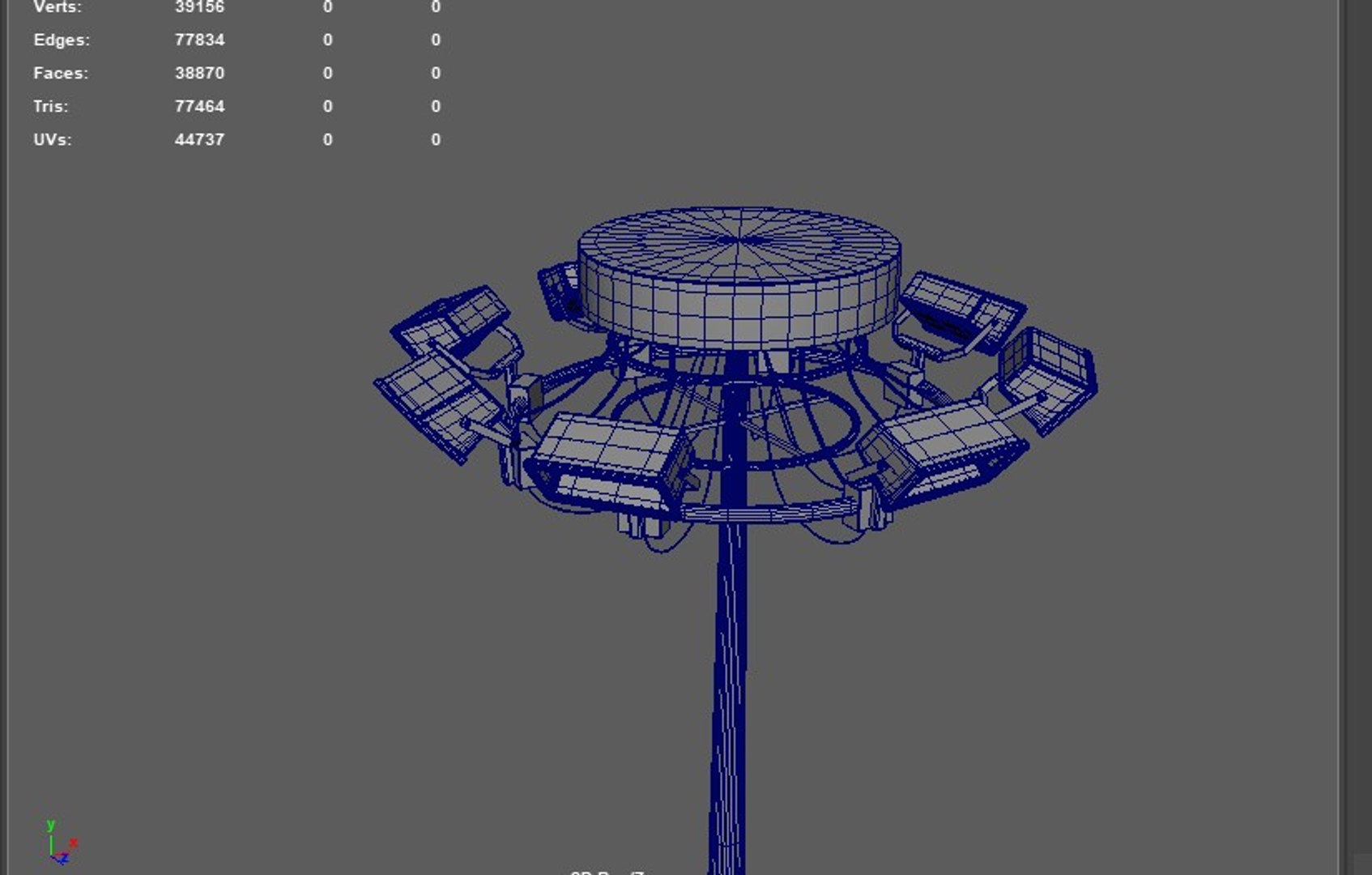 High Mast Lighting Tower 3D Model 3D Model - TurboSquid 2360476