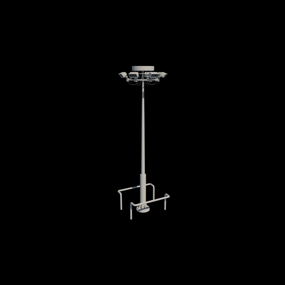 High Mast Lighting Tower 3D Model 3D Model - TurboSquid 2360476