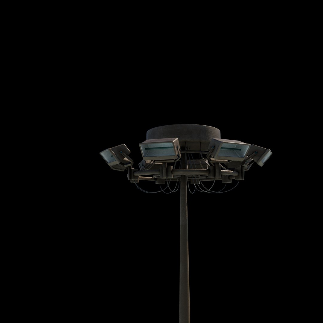High Mast Lighting Tower 3D Model 3D Model - TurboSquid 2360476
