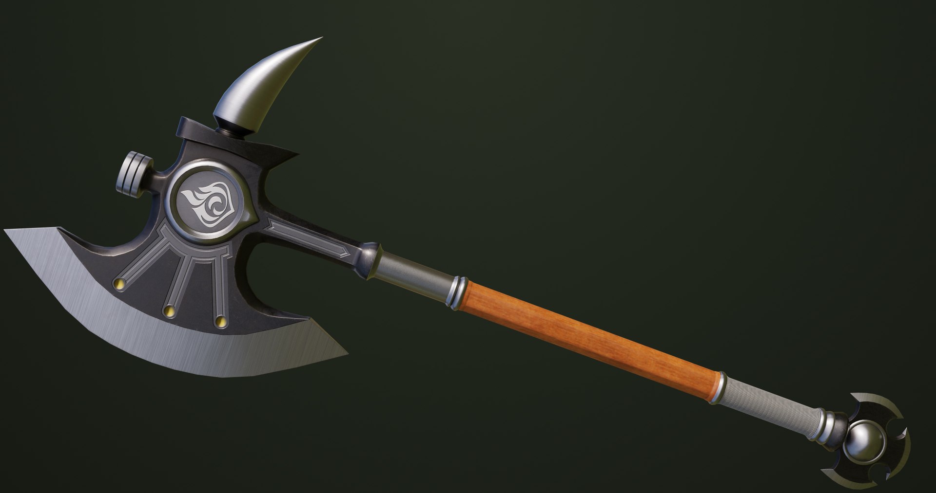 3D Model Battle Axe11 All PBR Unity UE Textures Included - TurboSquid ...