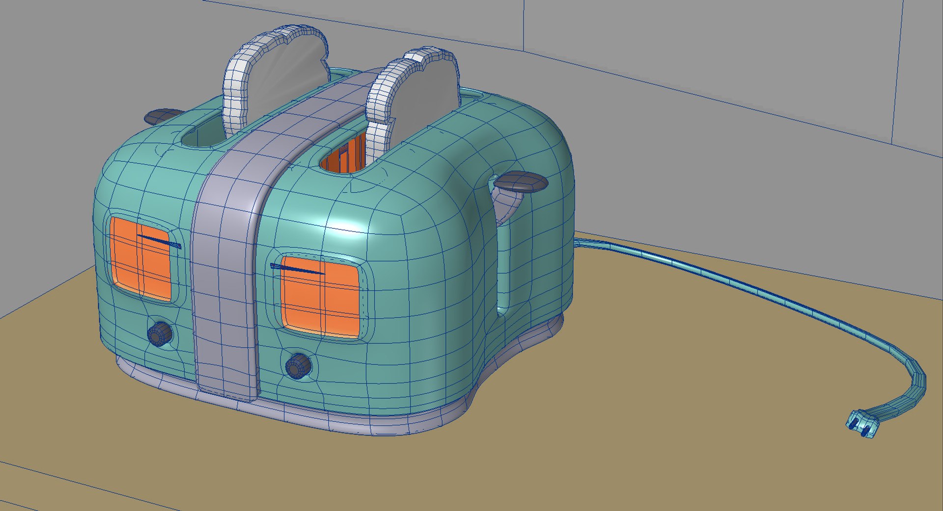 3d Obj Slice Toaster