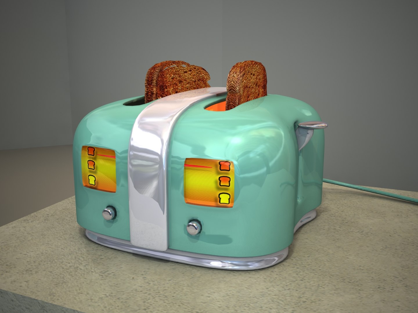 3d Obj Slice Toaster