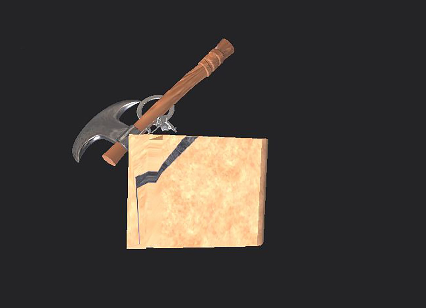 Axe With Box Model - TurboSquid 1723778