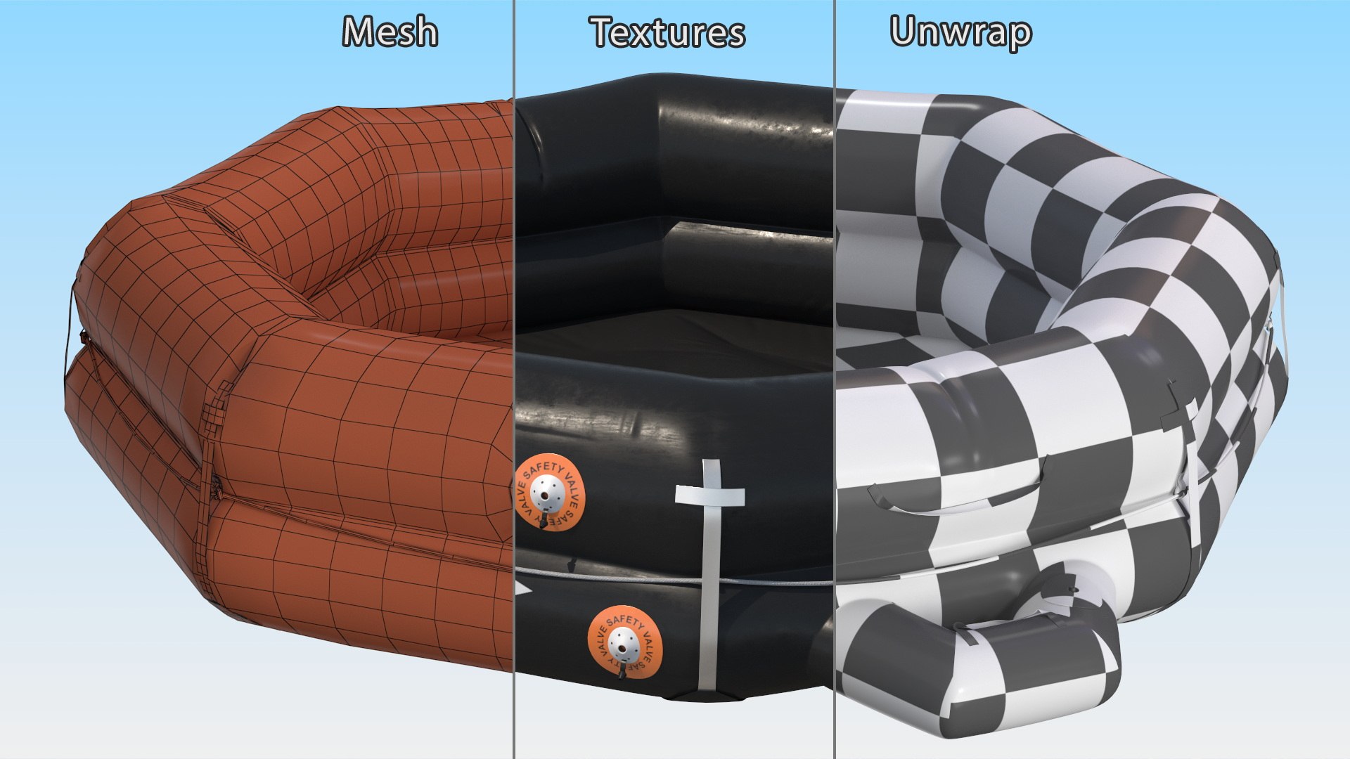 Buoyant Inflatable Life Raft 3D Model - TurboSquid 2315020