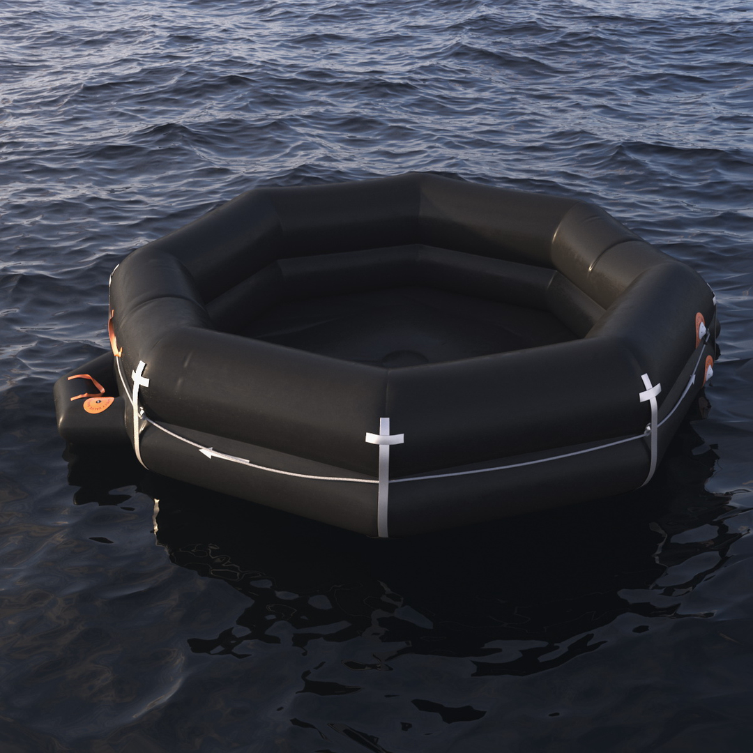 modelo 3d Balsa salvavidas inflable flotante - TurboSquid 2315020