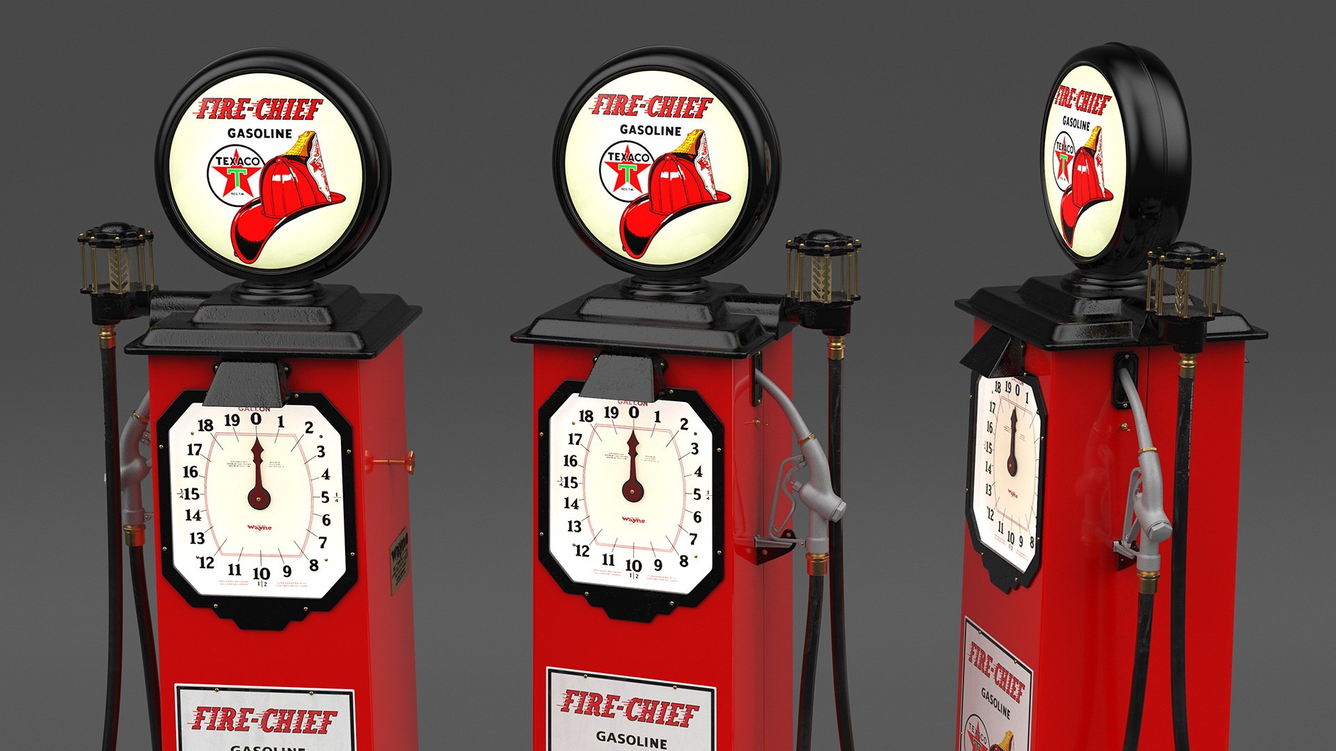 Clock Meter Gas Pump Wayne 3D Model - TurboSquid 2193832