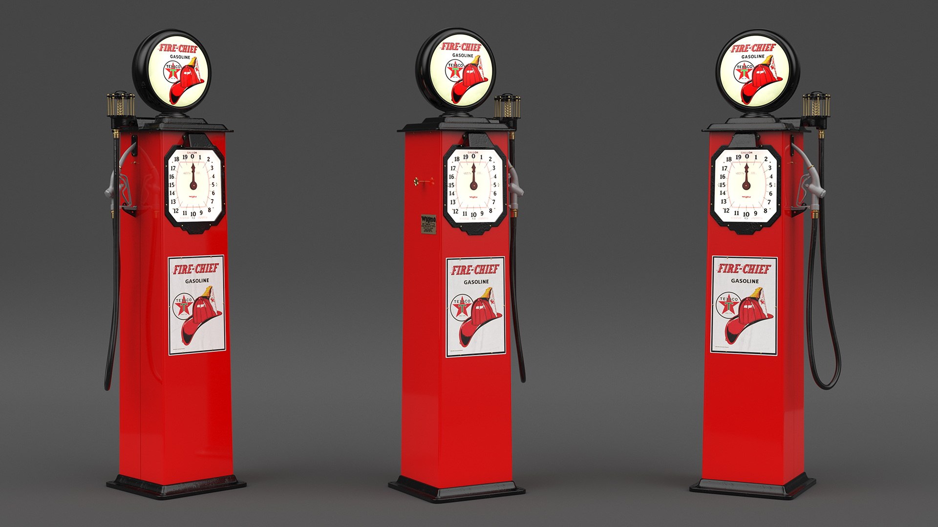 Clock Meter Gas Pump Wayne 3D Model - TurboSquid 2193832