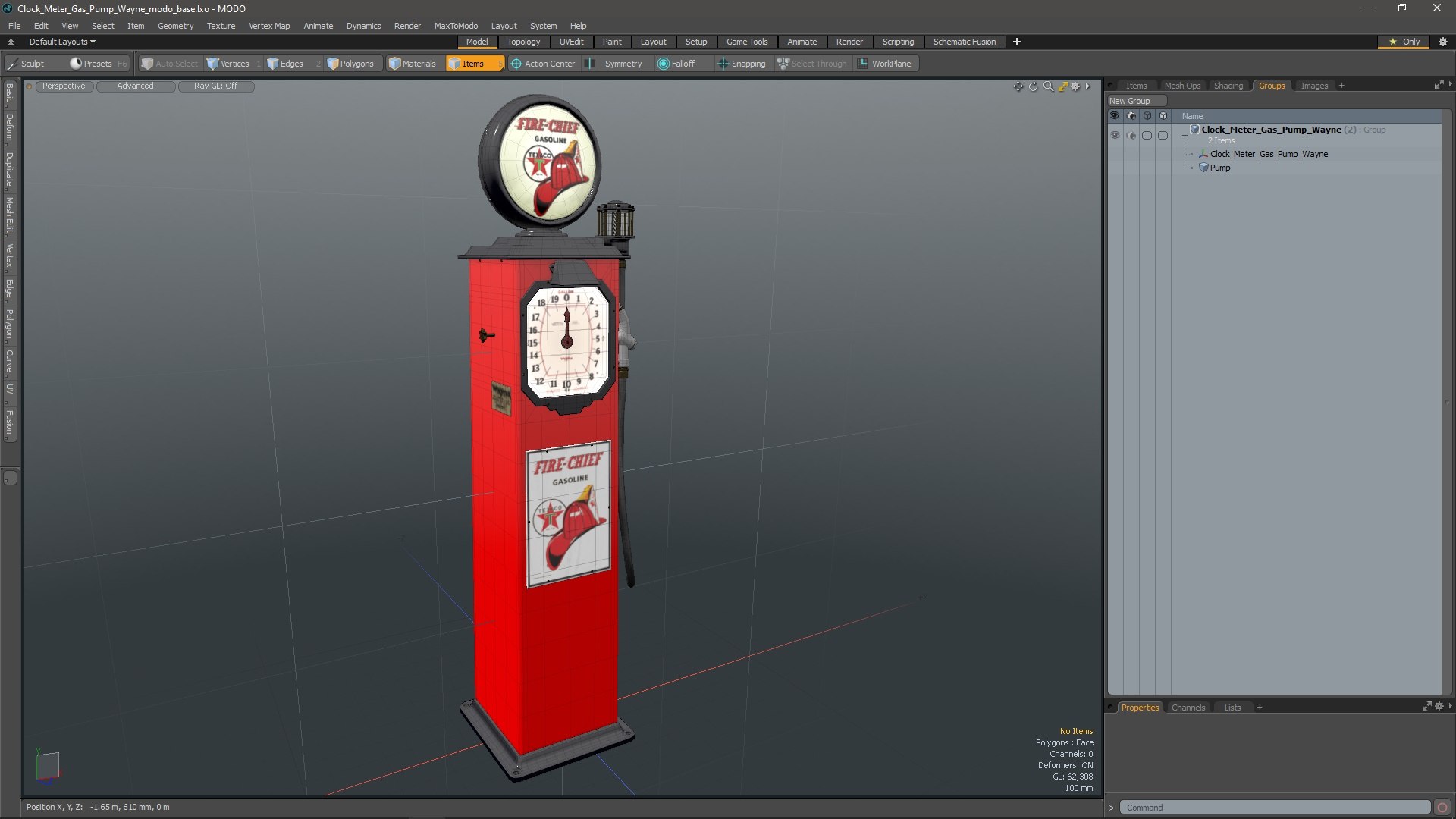 Clock Meter Gas Pump Wayne 3D Model - TurboSquid 2193832