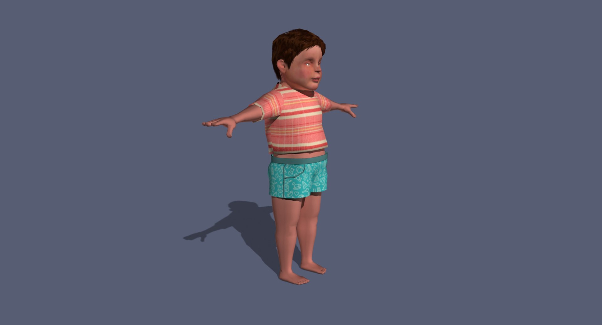 Boy Character 3d Obj