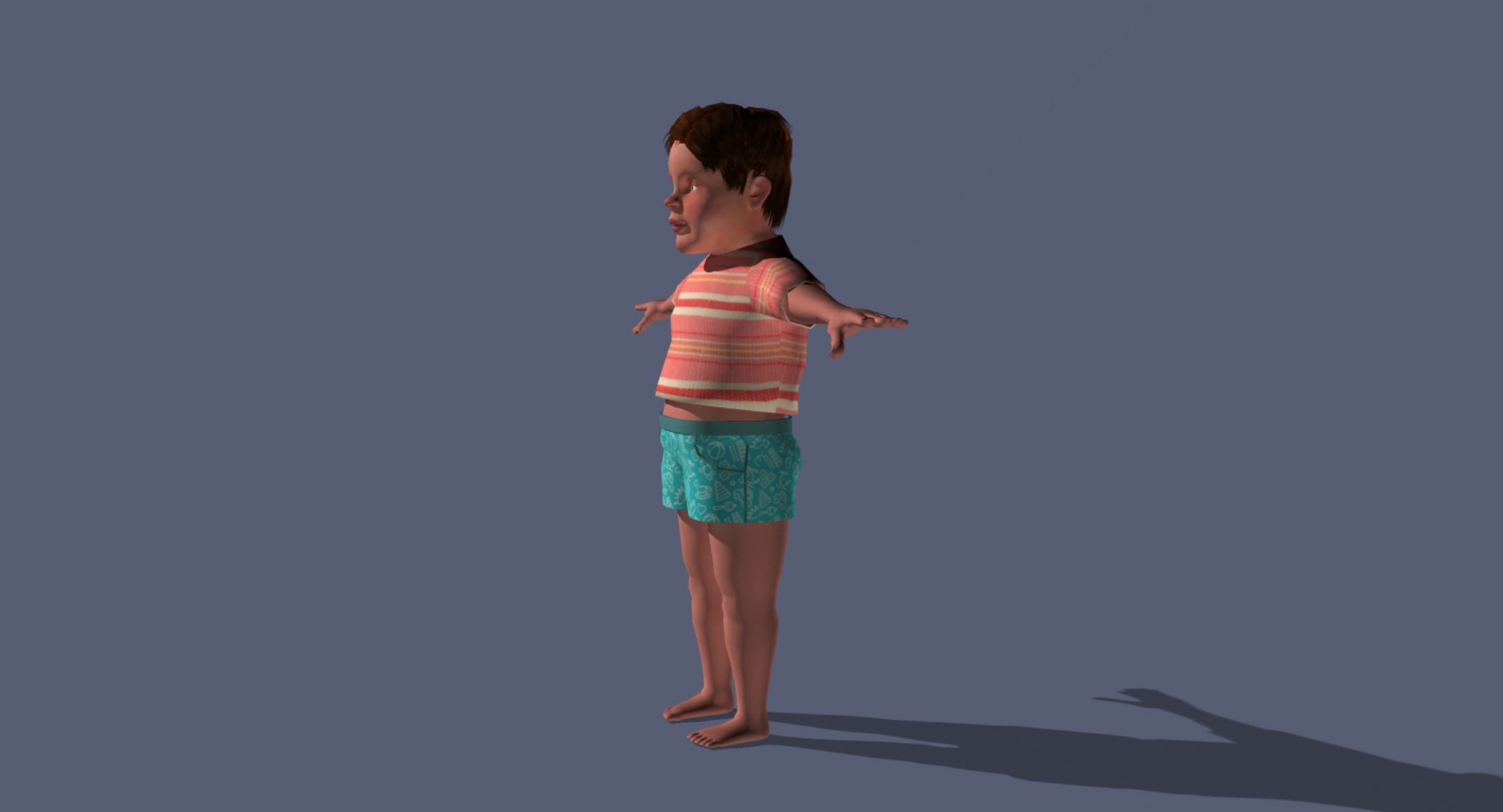 Boy Character 3d Obj