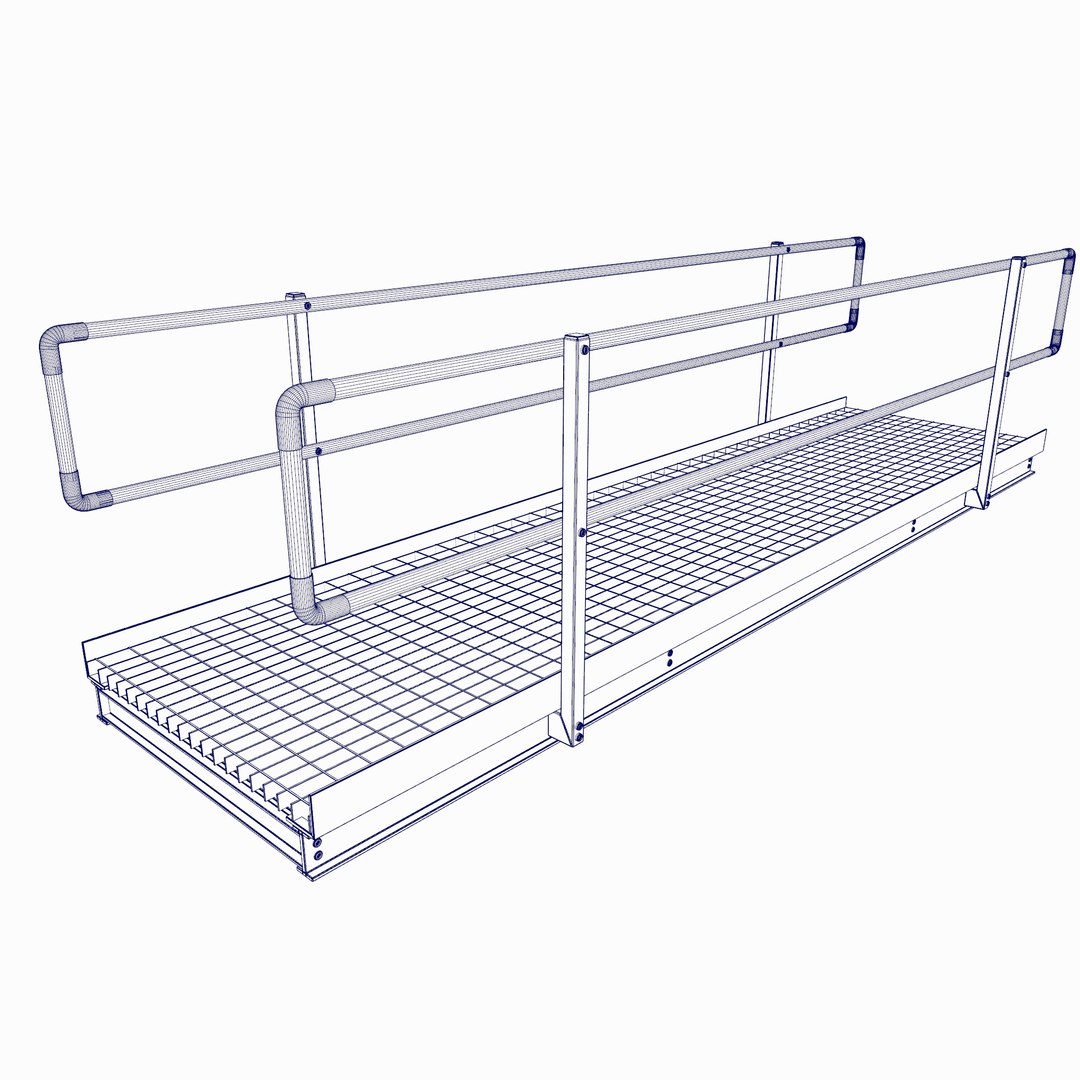 Industrial Walkway Catwalk Platform Model - TurboSquid 2412029