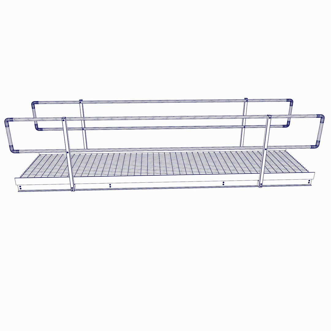 Industrial Walkway Catwalk Platform Model - TurboSquid 2412029