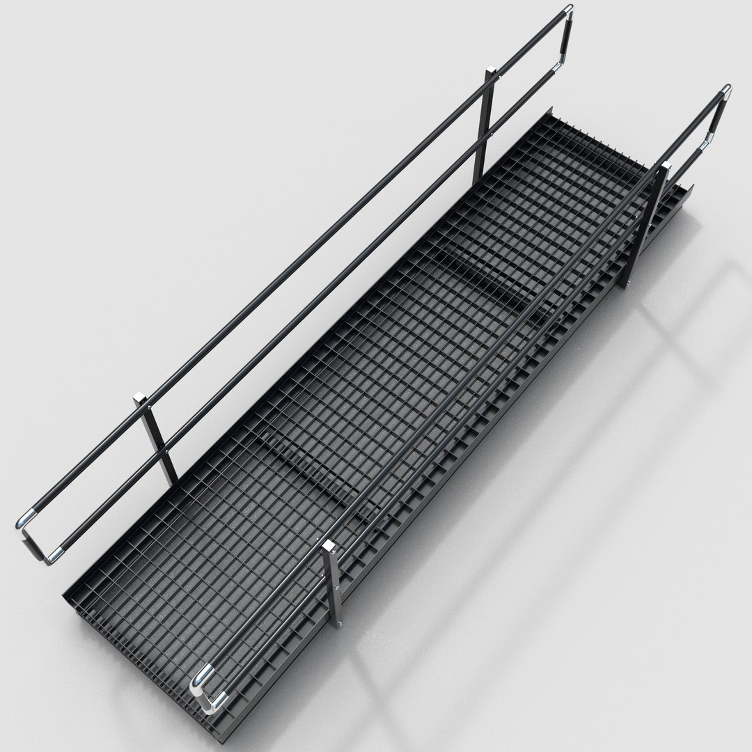 Industrial Walkway Catwalk Platform Model - TurboSquid 2412029