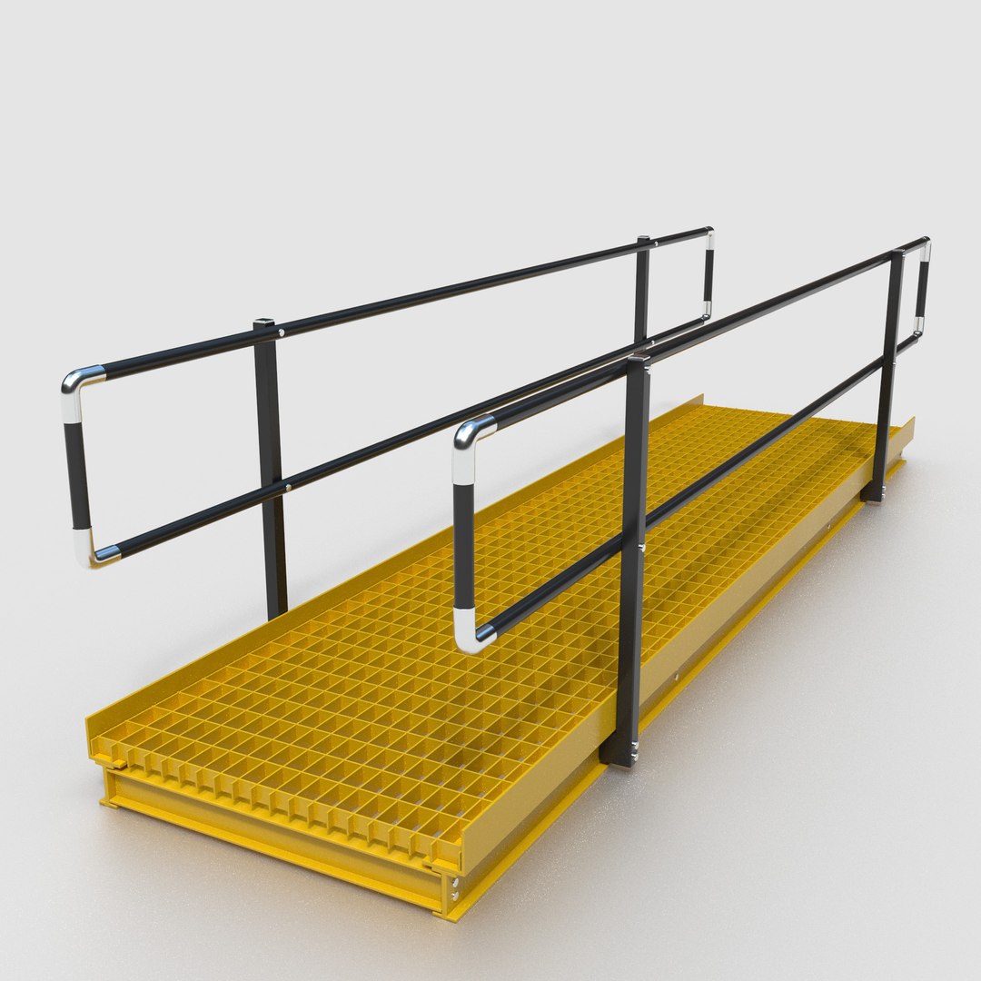 Industrial Walkway Catwalk Platform Model - TurboSquid 2412029