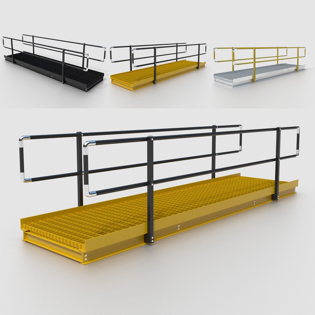 Industrial Walkway Catwalk Platform Model - TurboSquid 2412029
