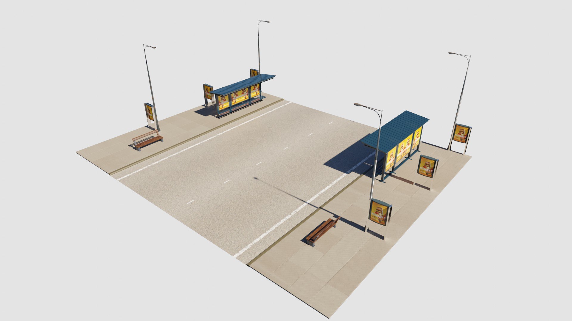 3D Model Blender Geometry Nodes Street Road Generator - TurboSquid 1909437