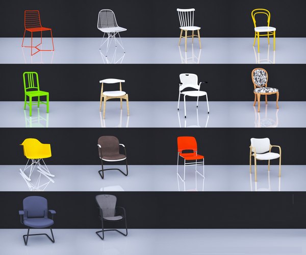 3d model kitchen chair
