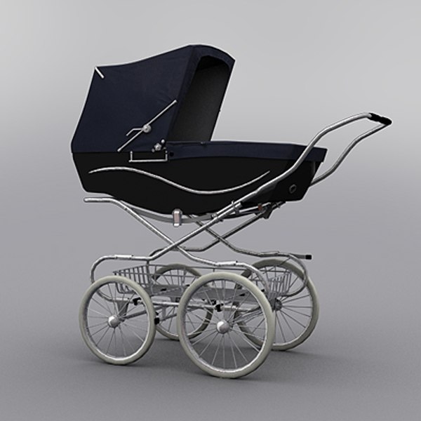 kensington classic baby pram 3d model