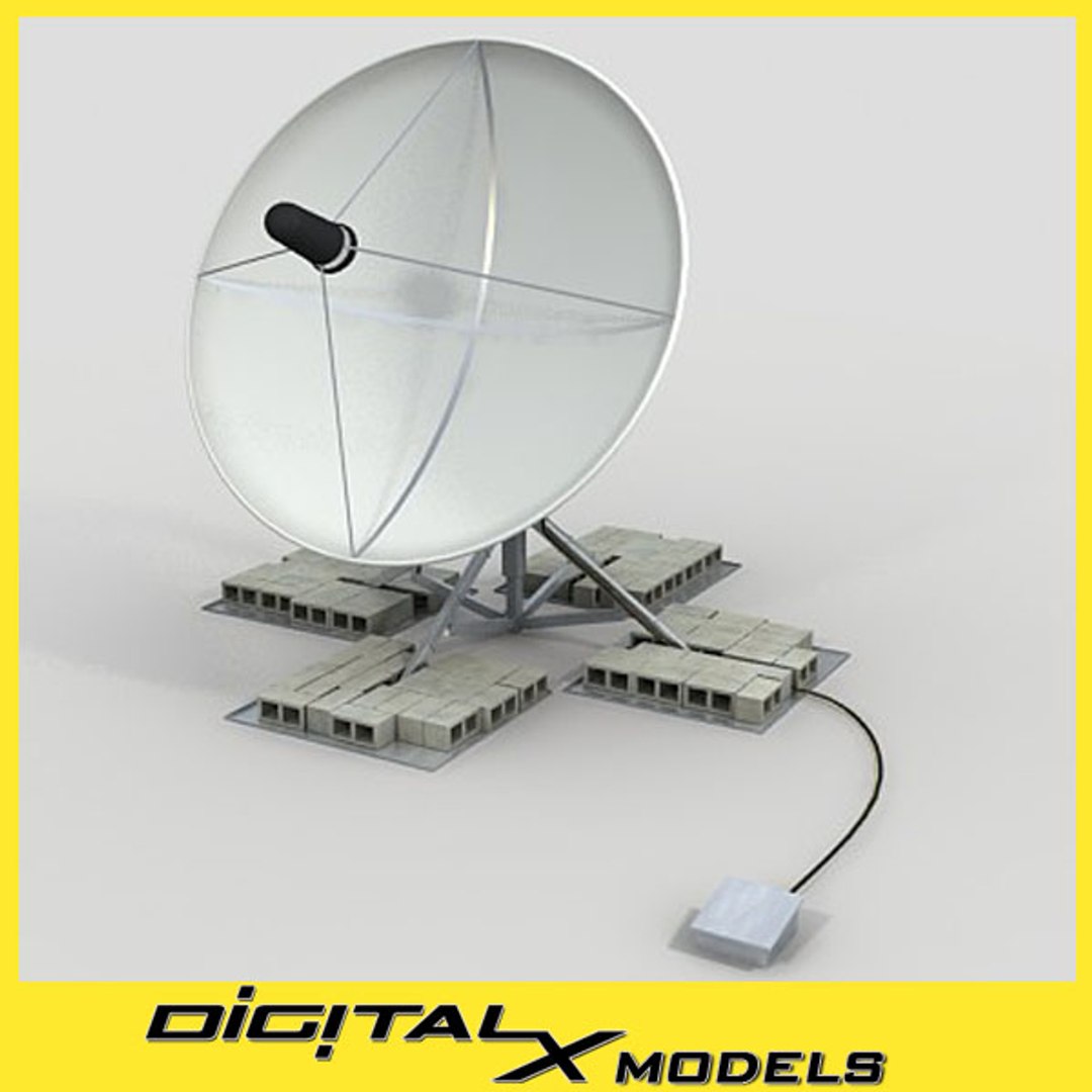 3d Satellite Dish - Large