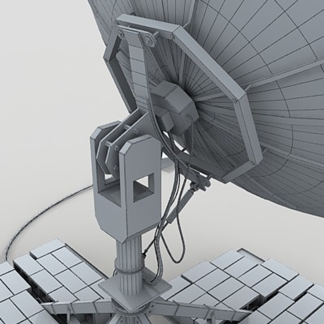 3d Satellite Dish - Large