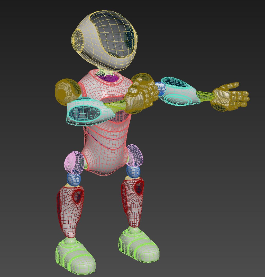 3d Robot Rigged Model