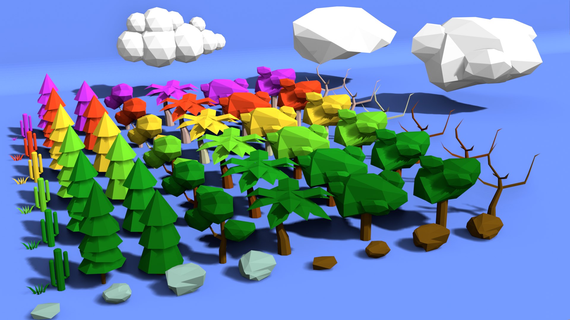 Trees Nature Pack 3D Model - TurboSquid 1447026