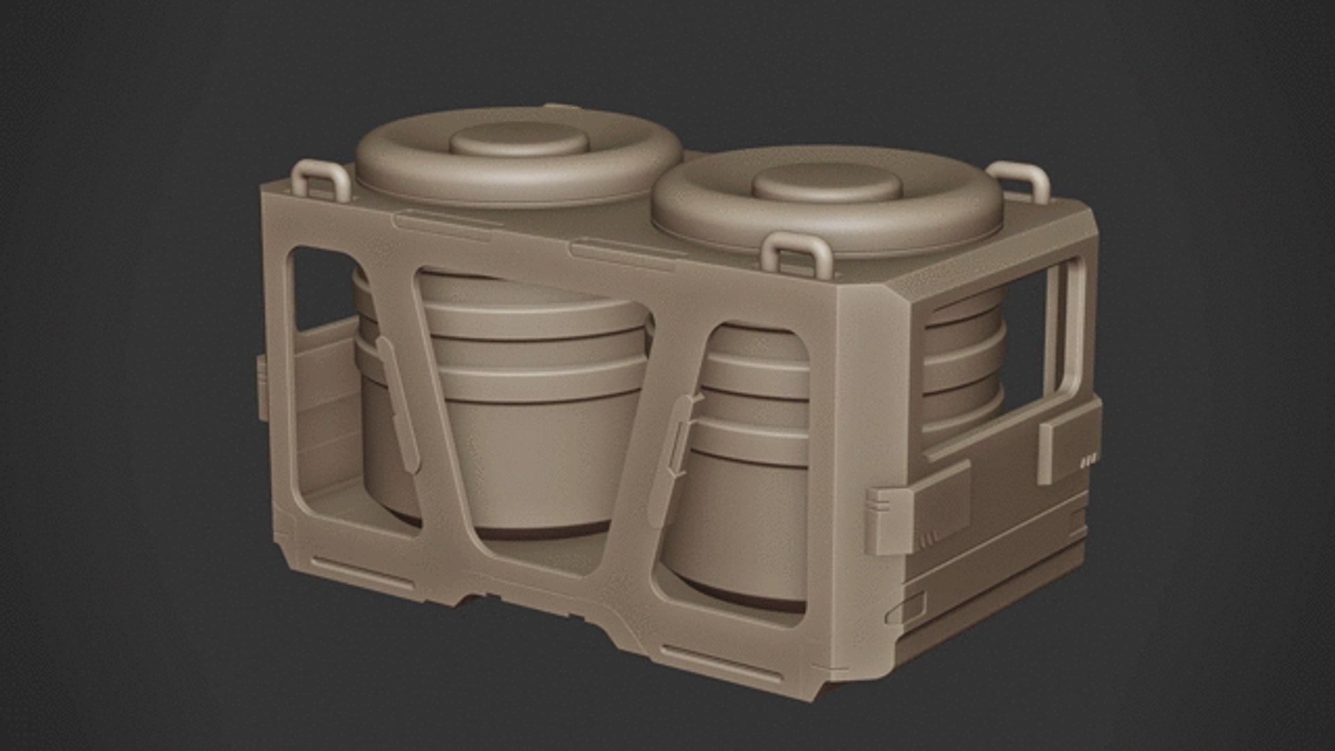 3D Model Sci Fi Crates In Frame - TurboSquid 1989699