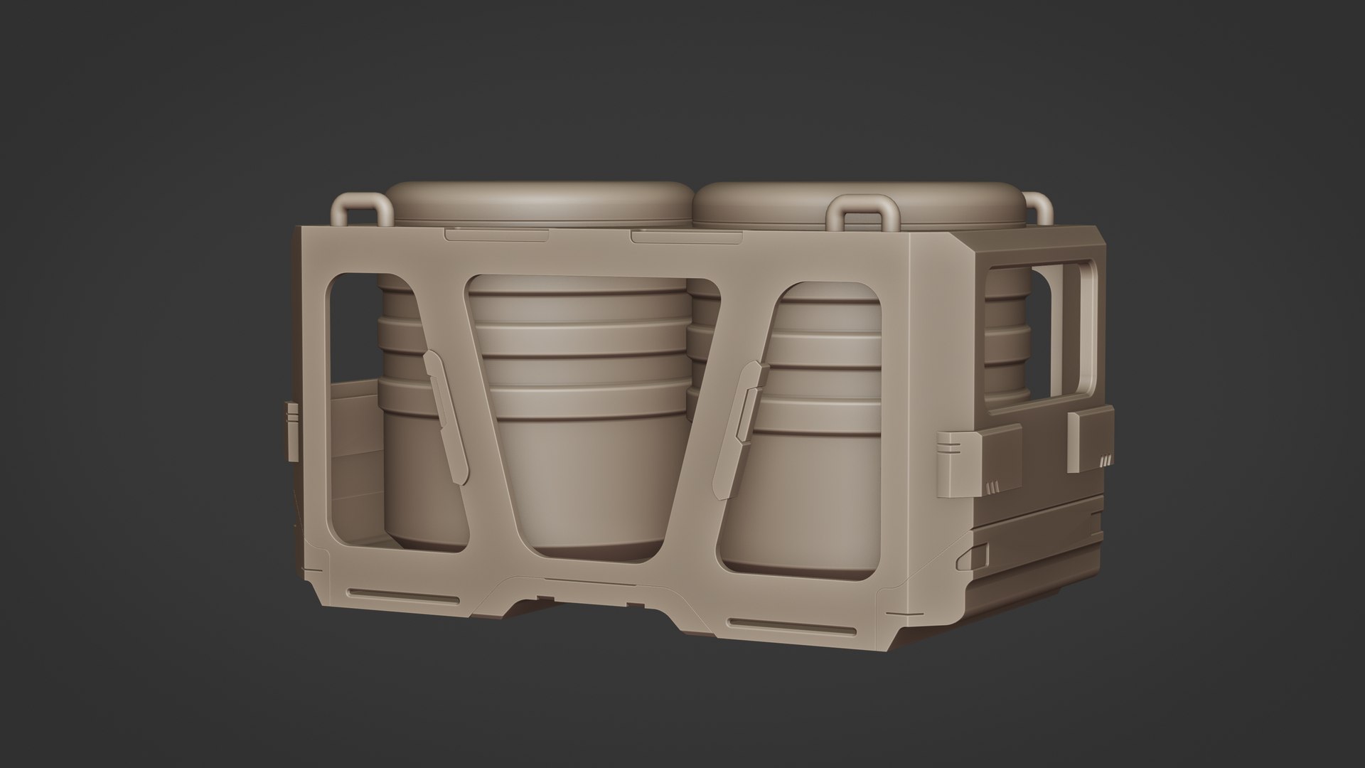 3D Model Sci Fi Crates In Frame - TurboSquid 1989699