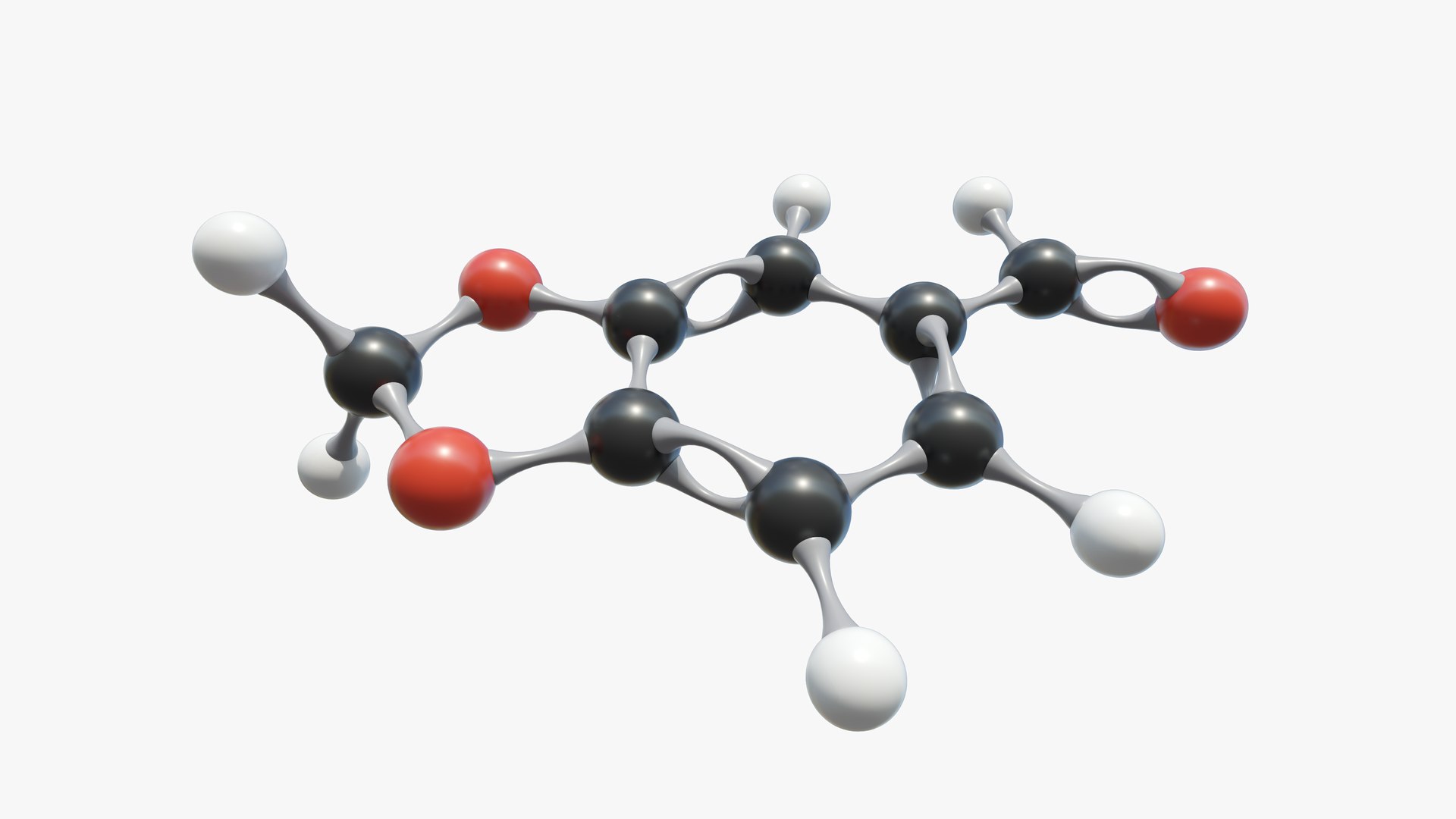 Piperonal Molecule With PBR 4K 8K 3D Model - TurboSquid 1945304