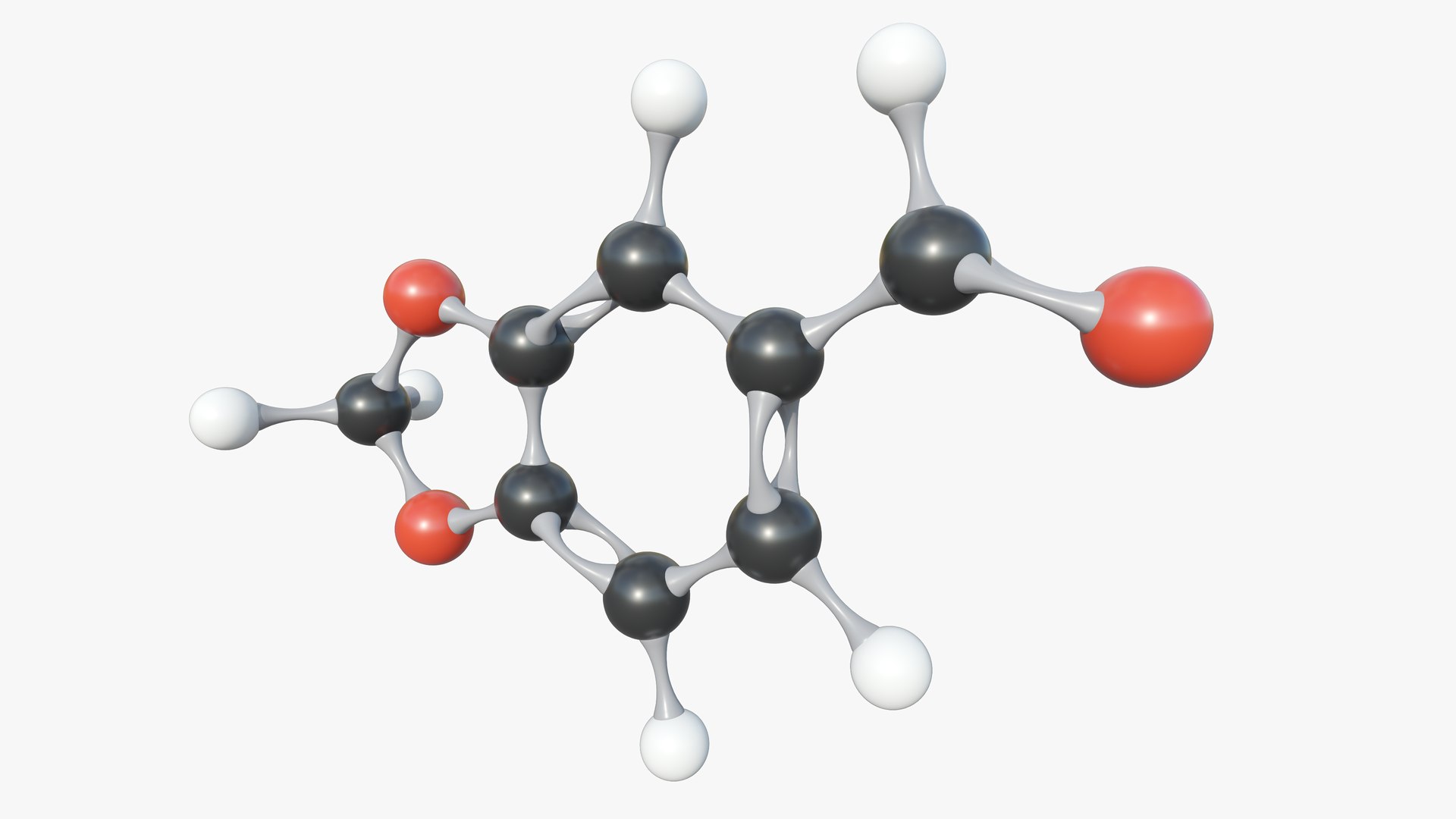 Piperonal Molecule With PBR 4K 8K 3D Model - TurboSquid 1945304