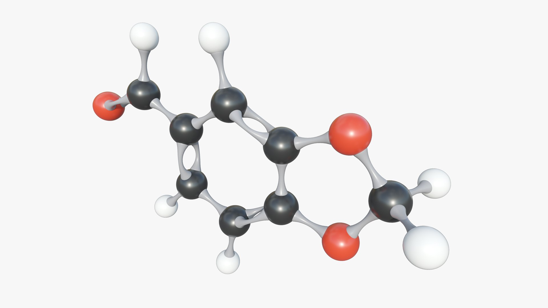 Piperonal Molecule With PBR 4K 8K 3D Model - TurboSquid 1945304