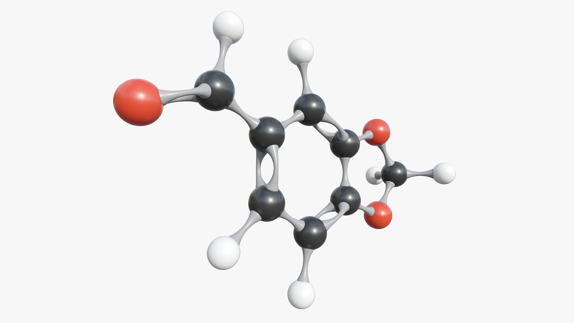 Piperonal Molecule With PBR 4K 8K 3D Model - TurboSquid 1945304