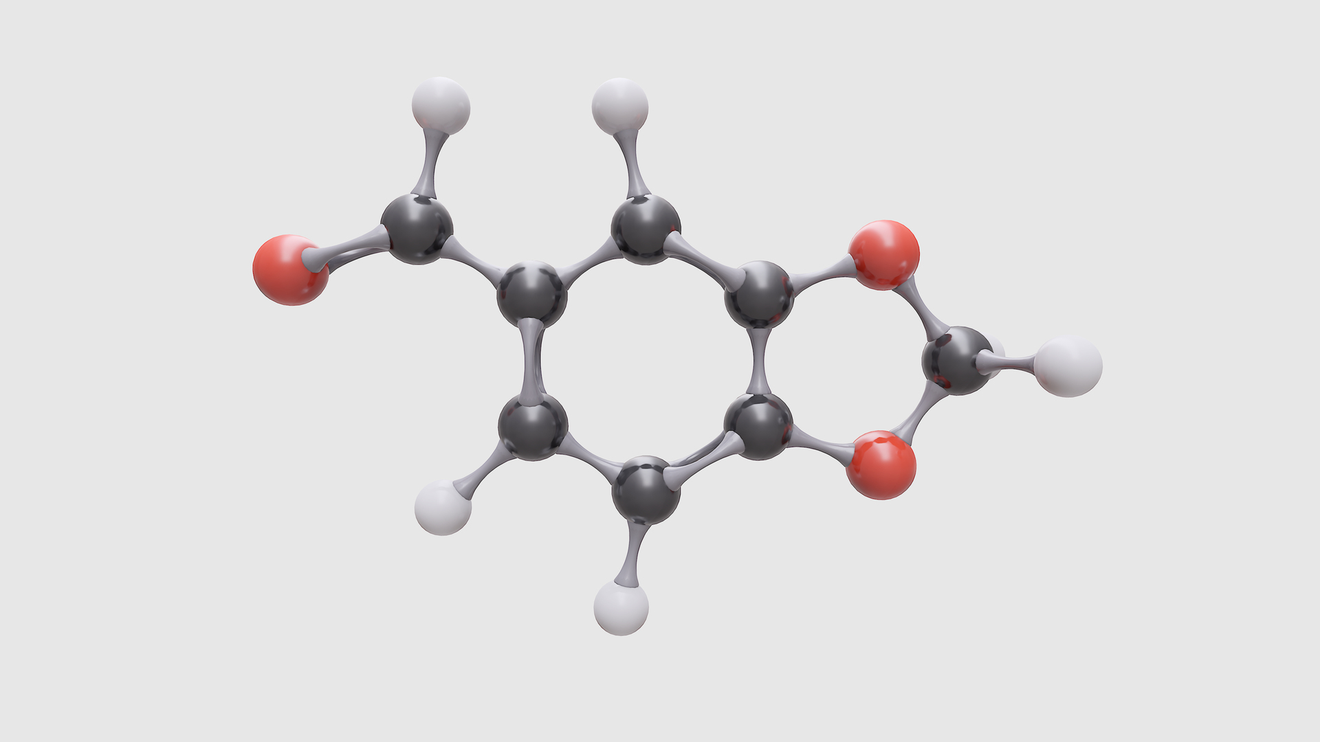 Piperonal Molecule With PBR 4K 8K 3D Model - TurboSquid 1945304