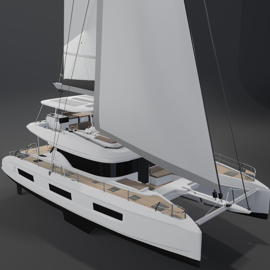 3D LAGOON 60 3D Catamaran PBR - TurboSquid 2202358