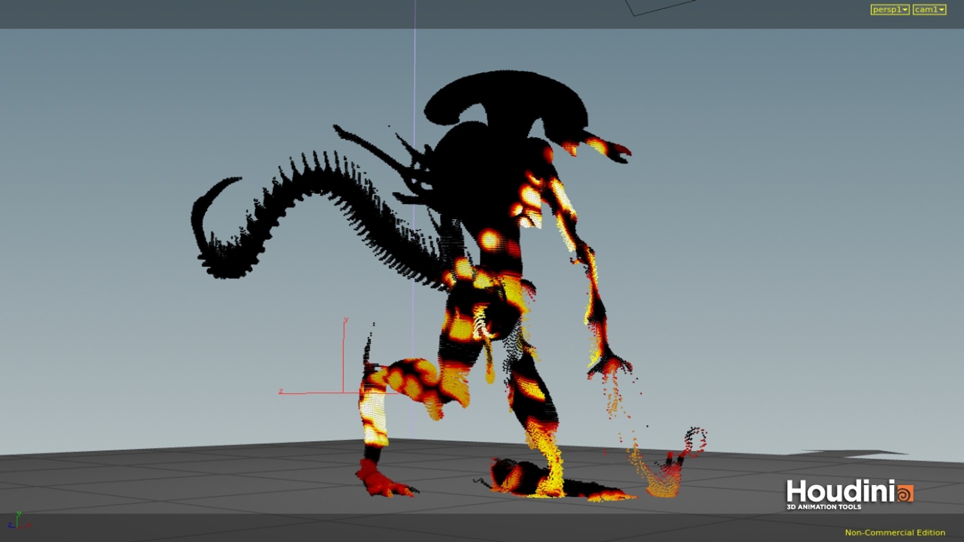 Houdini 14 - Melting 3ds