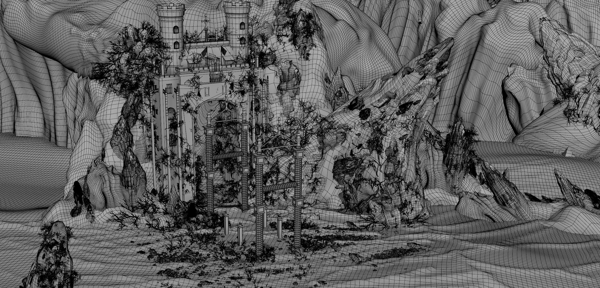 Fantasy Arctic Tower Gate Model - TurboSquid 2054626