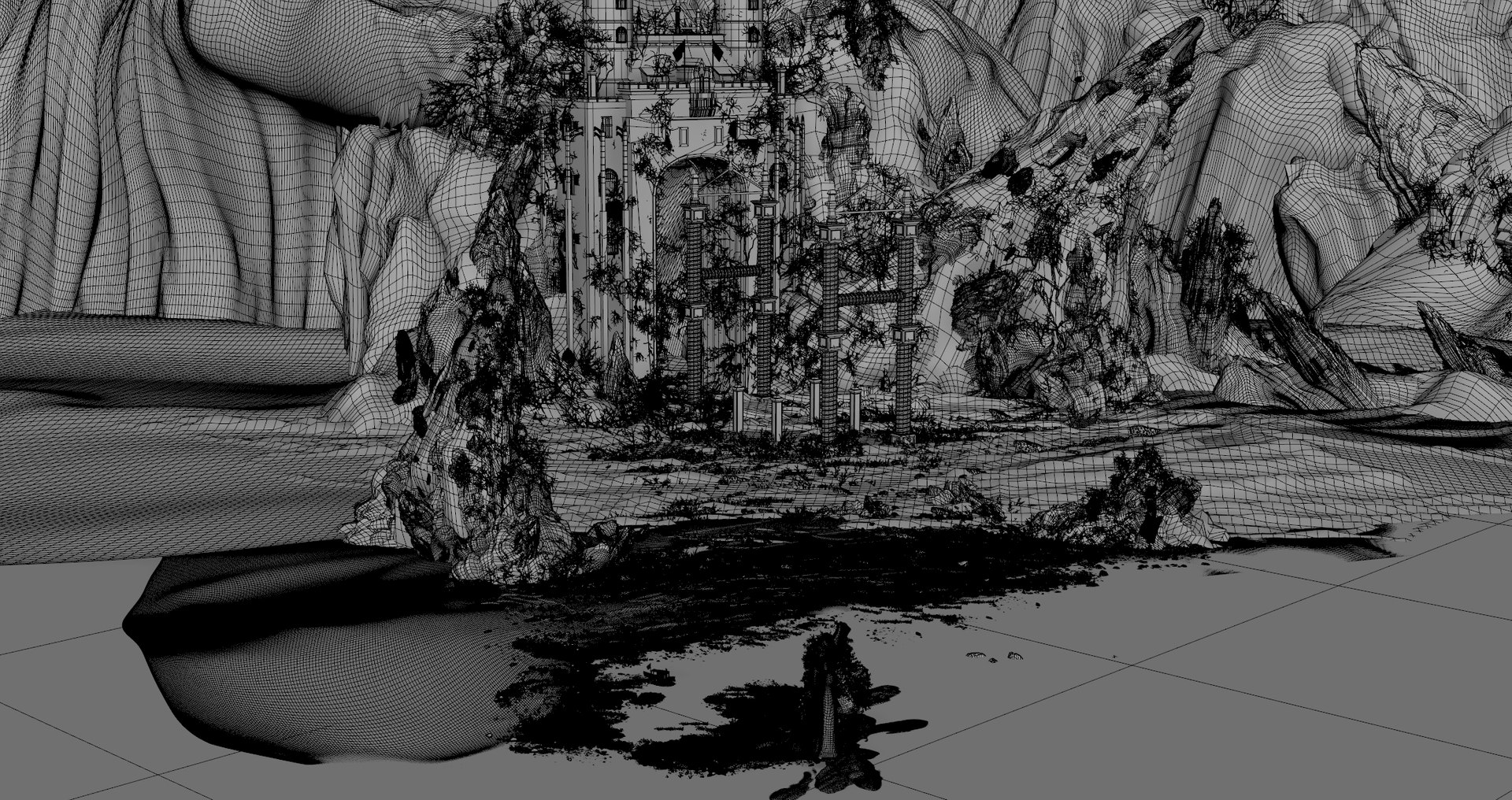 Fantasy Arctic Tower Gate Model - TurboSquid 2054626