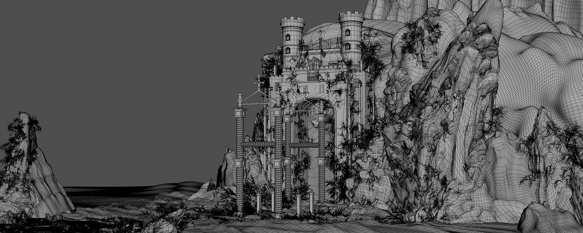 Fantasy Arctic Tower Gate Model - TurboSquid 2054626