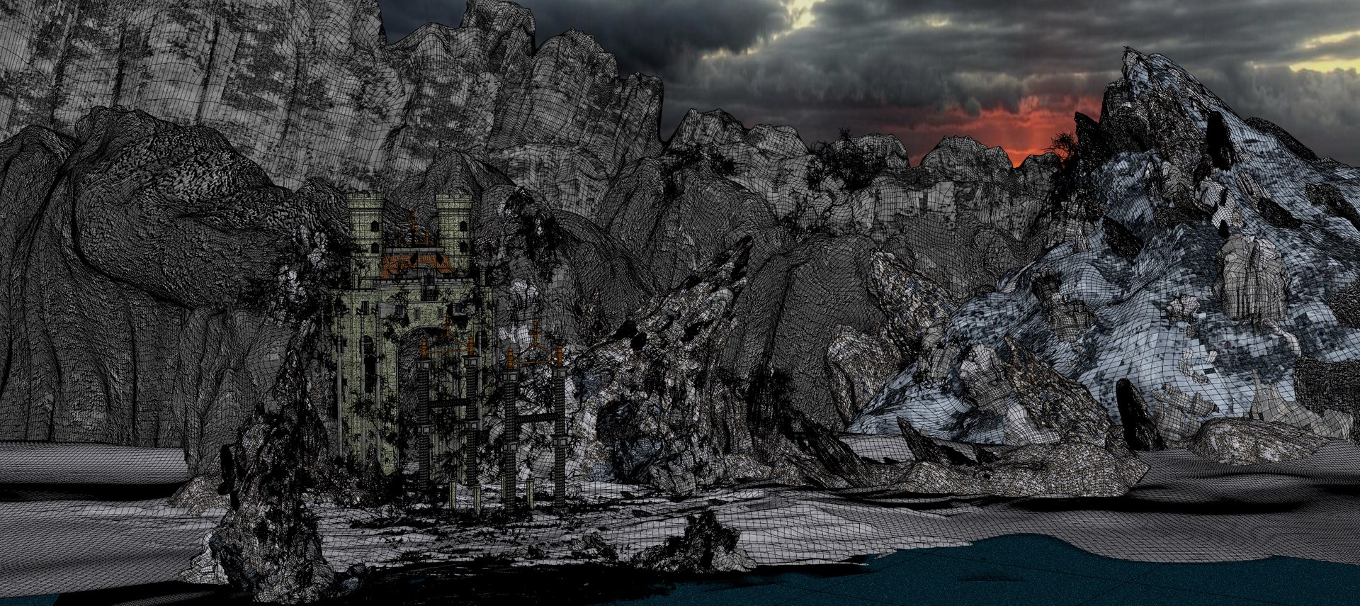 Fantasy Arctic Tower Gate Model - TurboSquid 2054626