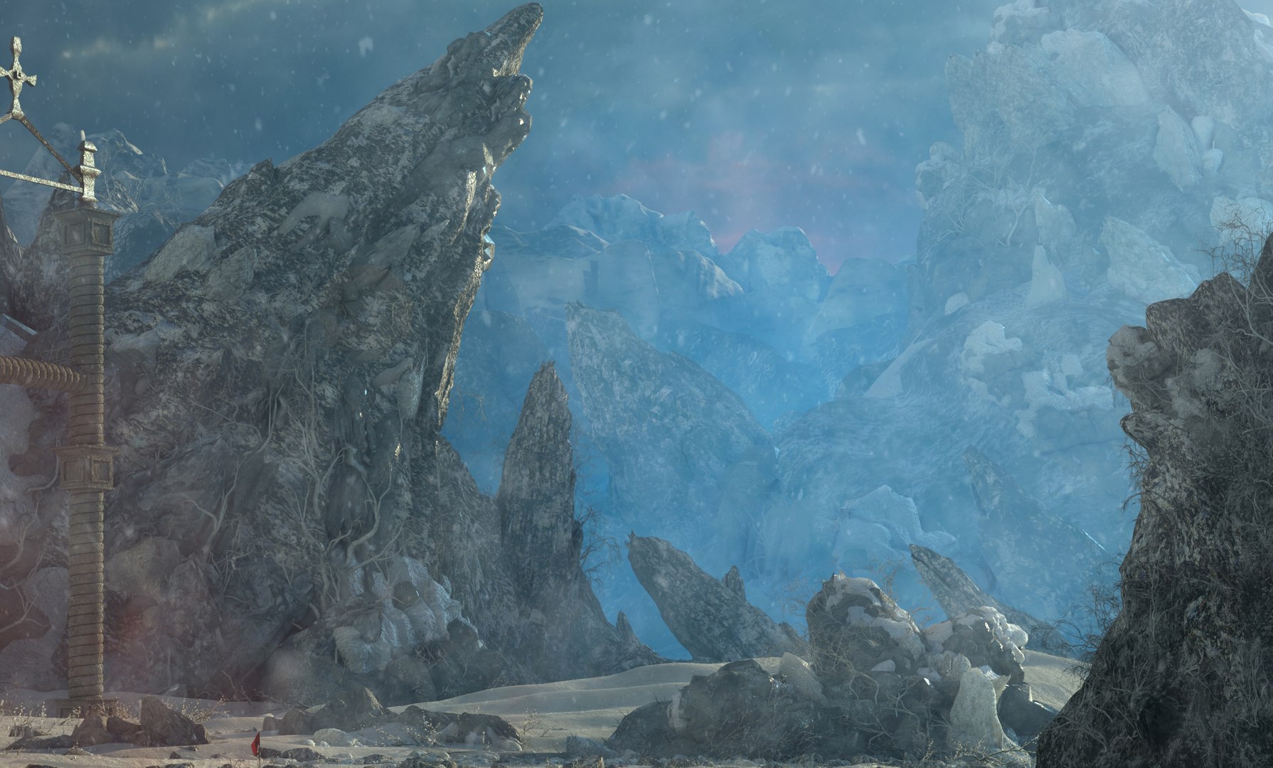 Fantasy Arctic Tower Gate Model - TurboSquid 2054626