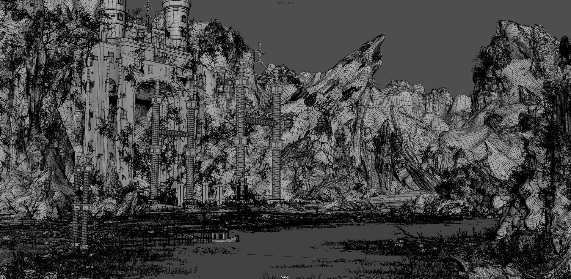 Fantasy Arctic Tower Gate Model - TurboSquid 2054626