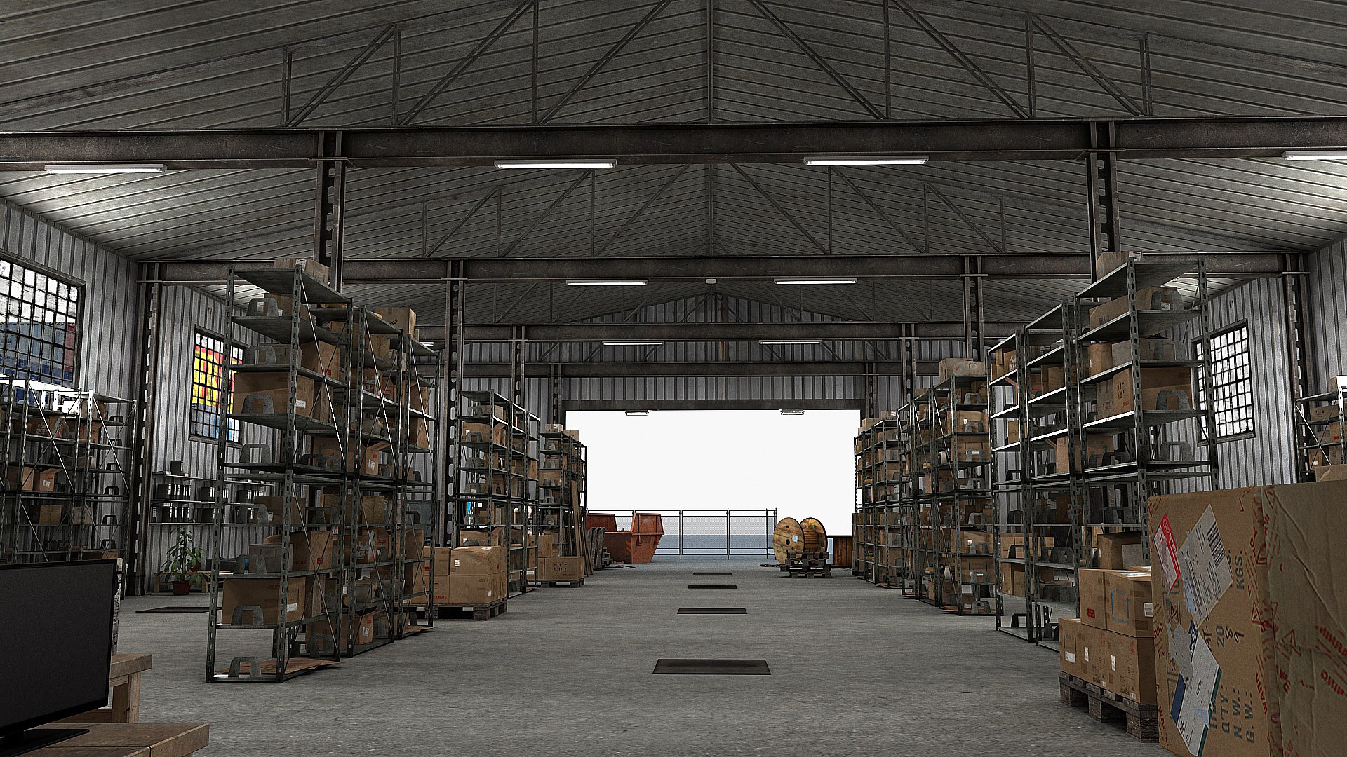3D Logistics And Storage Warehouse Scene 01a - TurboSquid 1769132