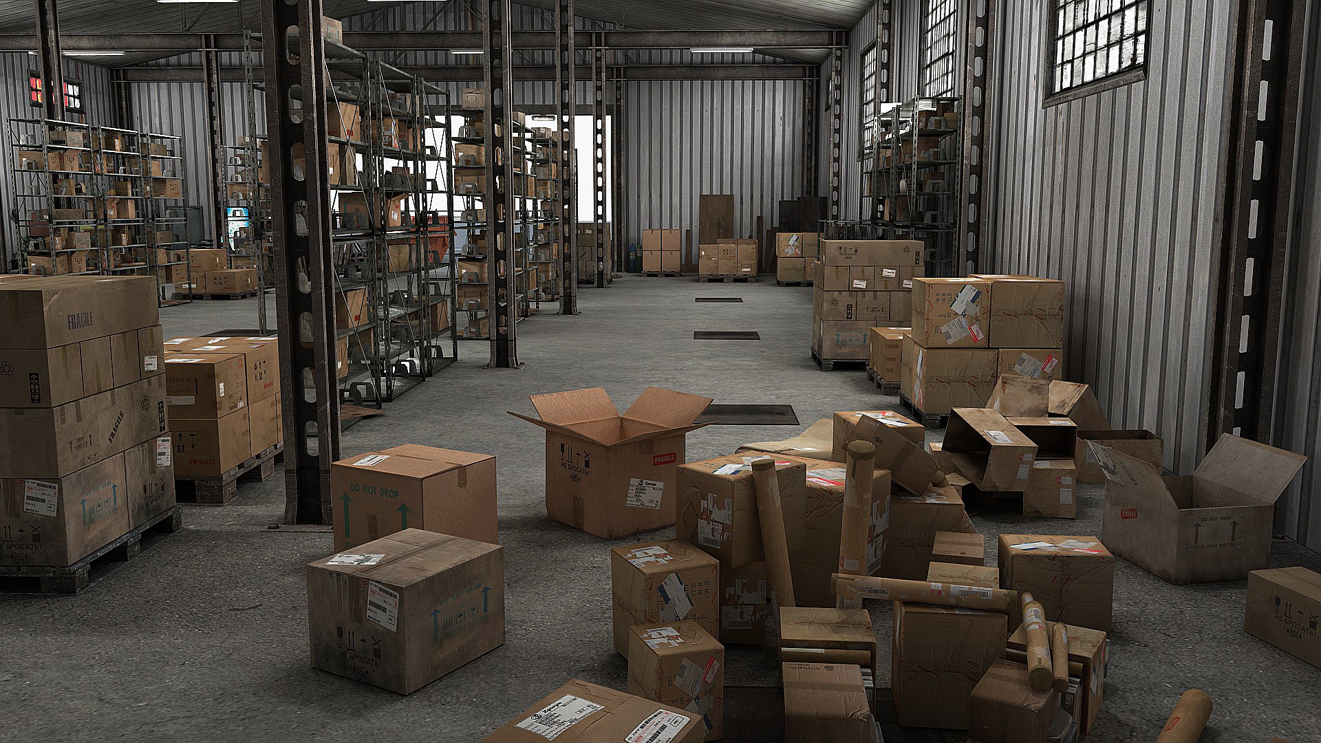 3D Logistics And Storage Warehouse Scene 01a - TurboSquid 1769132