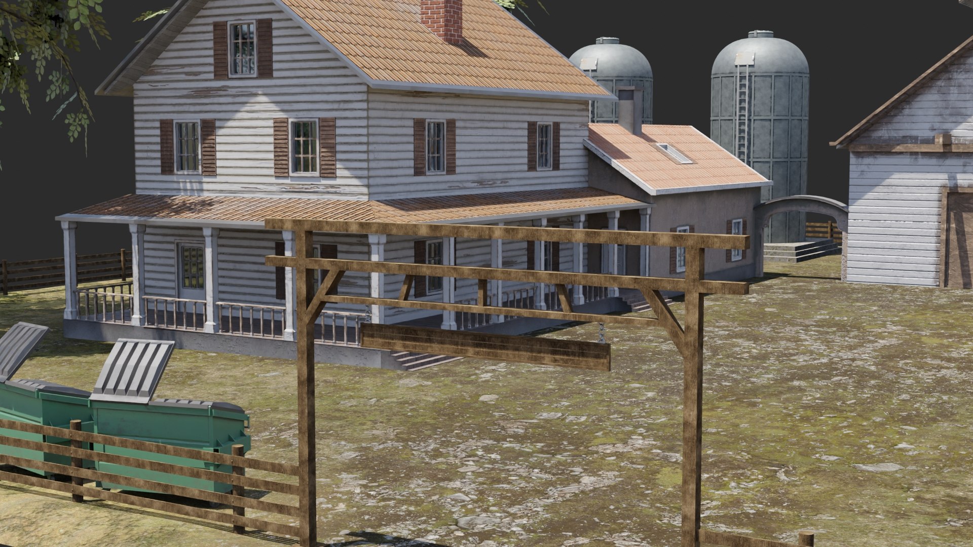 Farm Scene Model - TurboSquid 1971286
