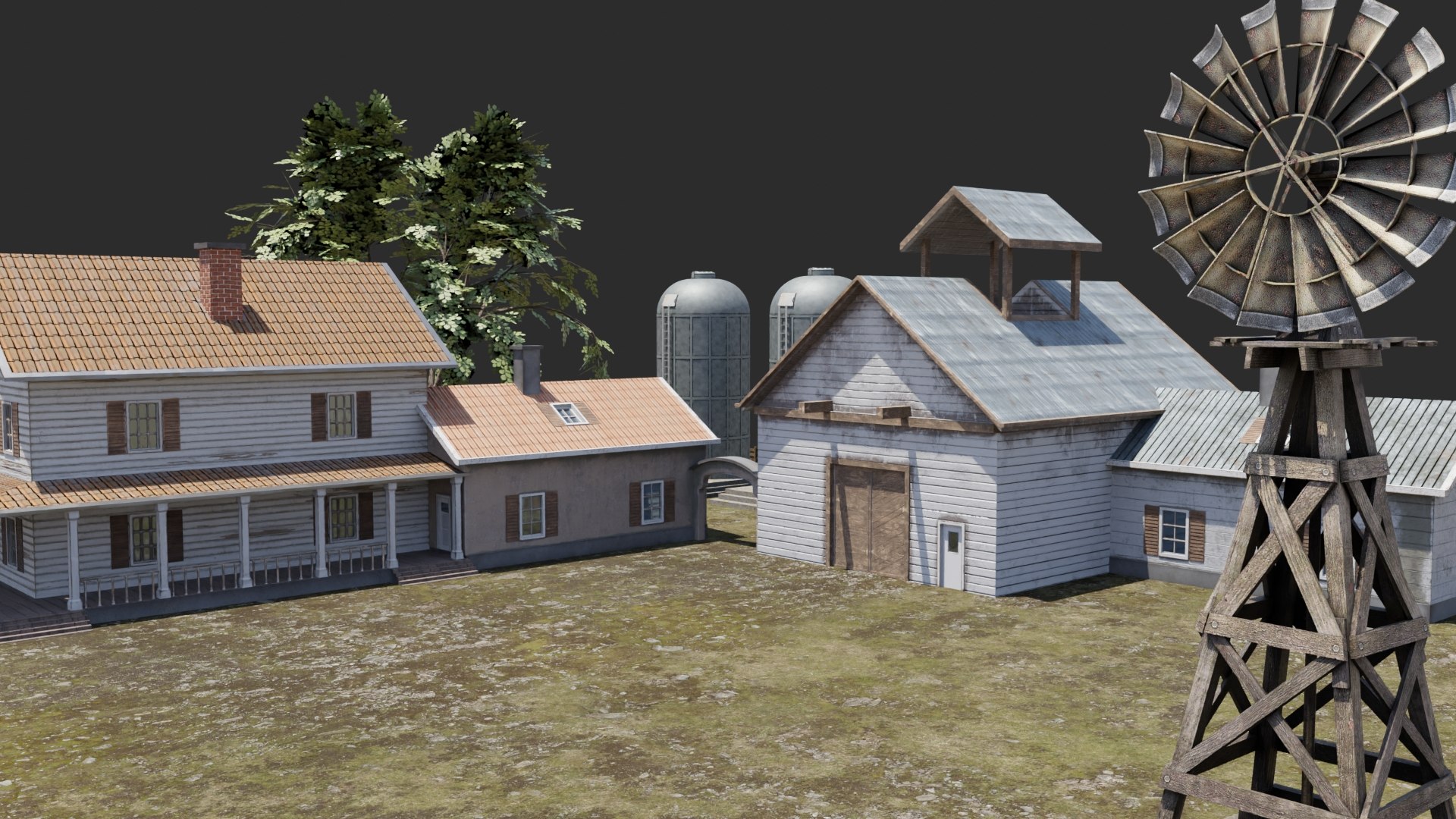 Farm Scene Model - TurboSquid 1971286