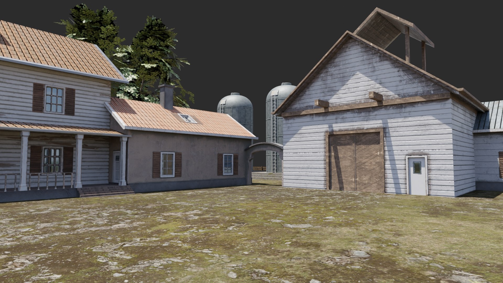 Farm Scene Model - TurboSquid 1971286
