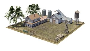 3d Model Of Cowshed Cow