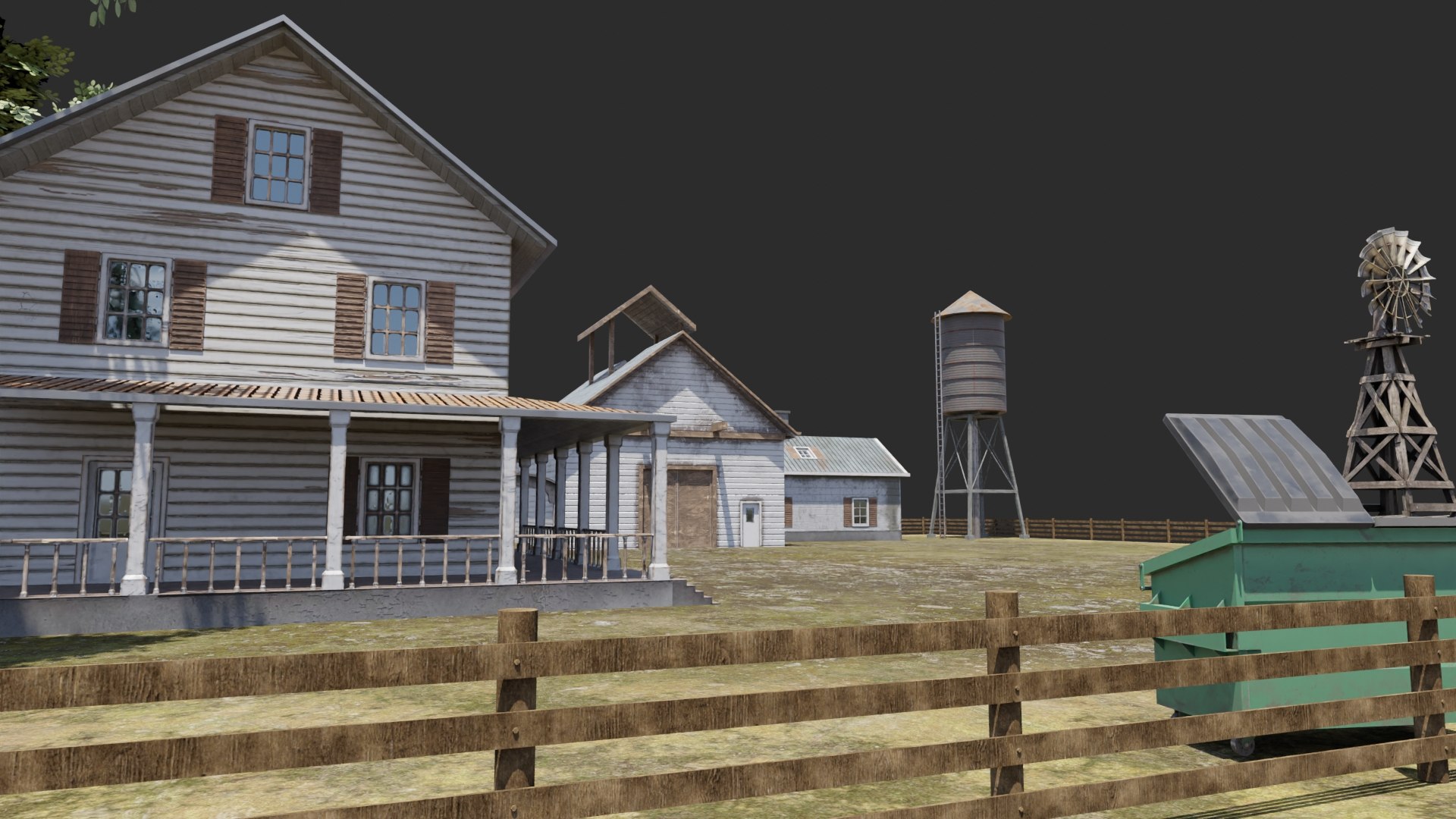 Farm Scene Model - TurboSquid 1971286