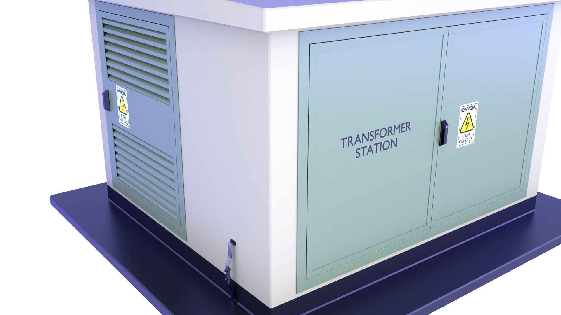 4 Power Transformer Substation Buildings SET V10 3D Model - TurboSquid 2400745