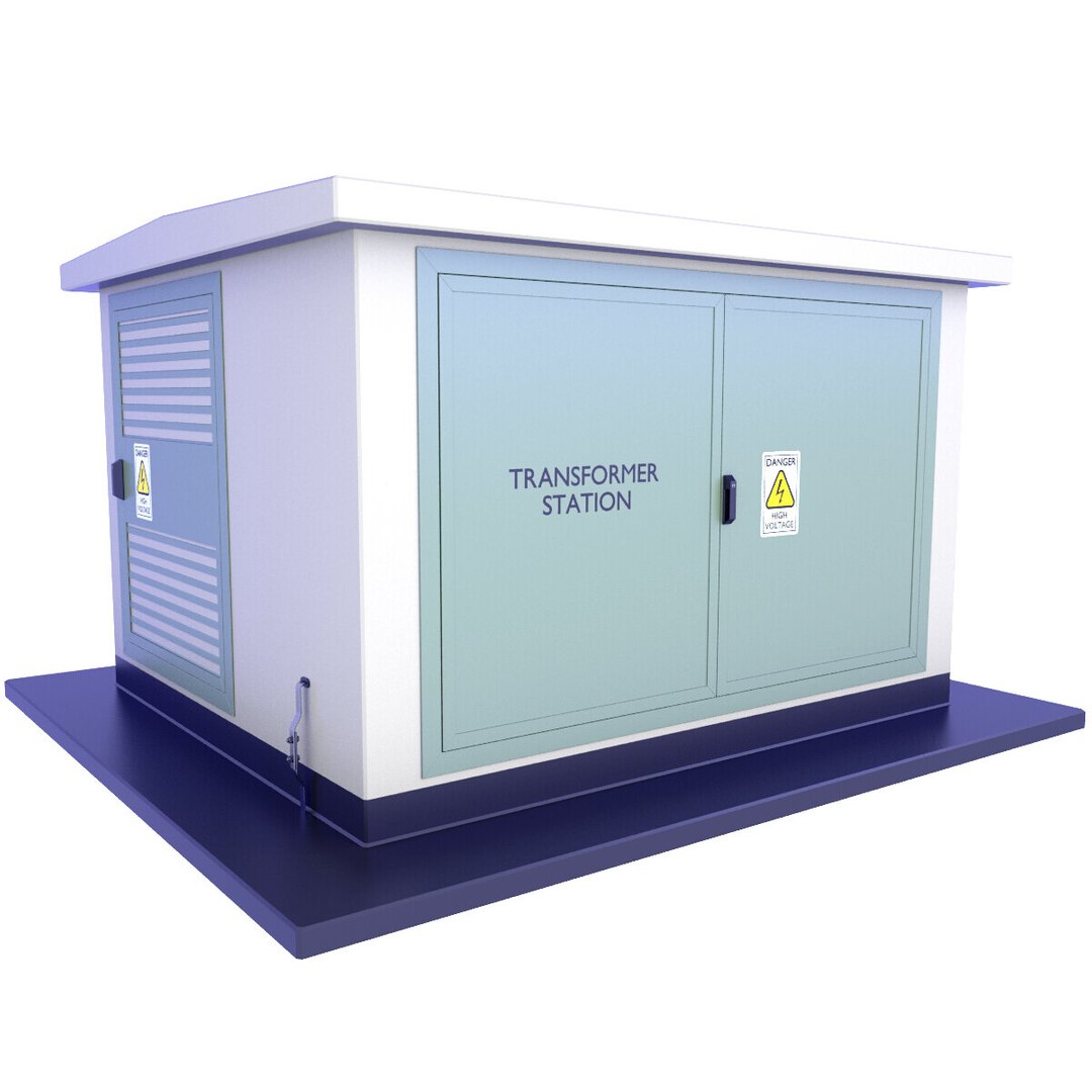 4 Power Transformer Substation Buildings SET V10 3D Model - TurboSquid ...